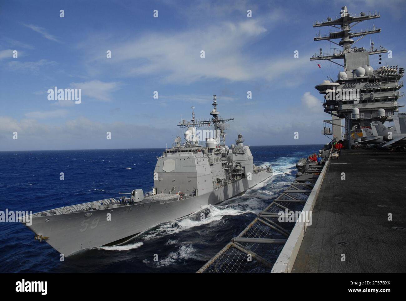 US Navy The guided-missile cruiser USS Princeton (CG 59) steams ...