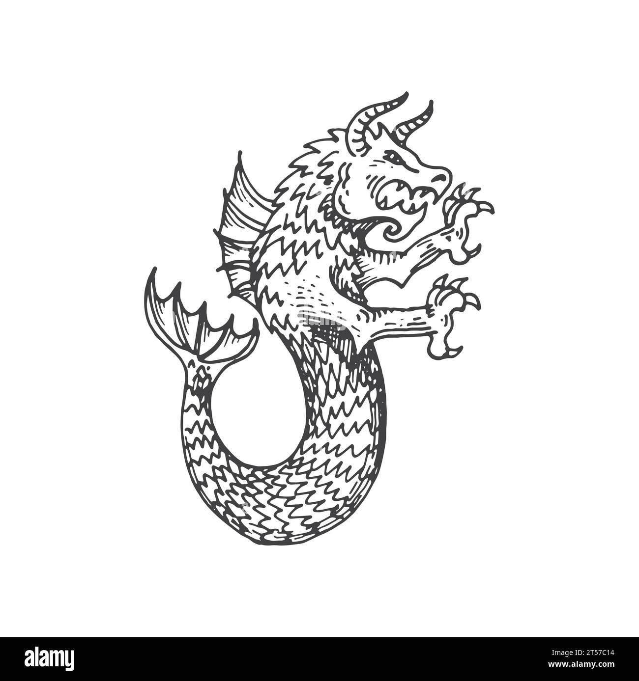 Medieval map dragon Stock Vector Images - Alamy