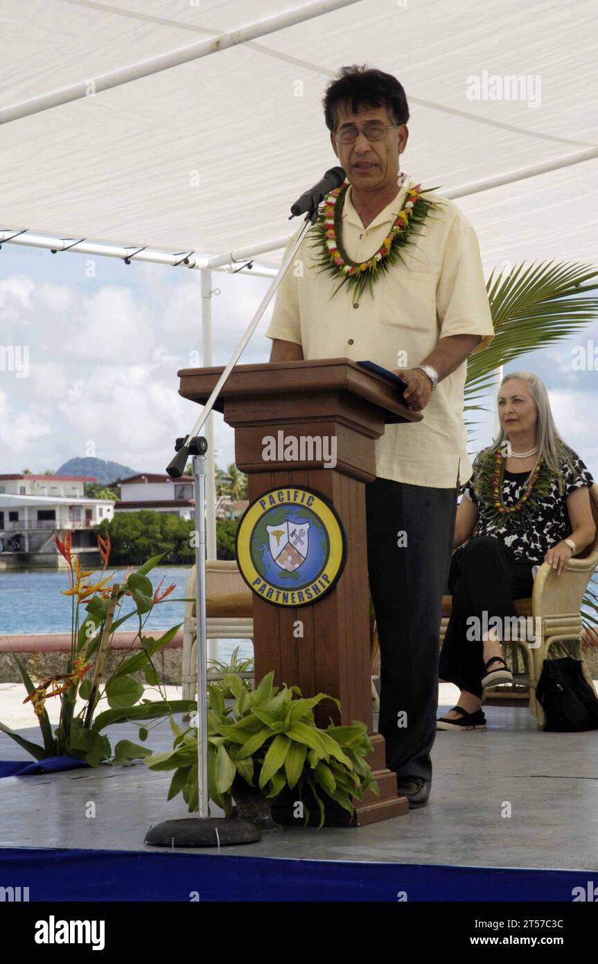 US Navy The Honorable Manny Mori, president of the Federated States of ...