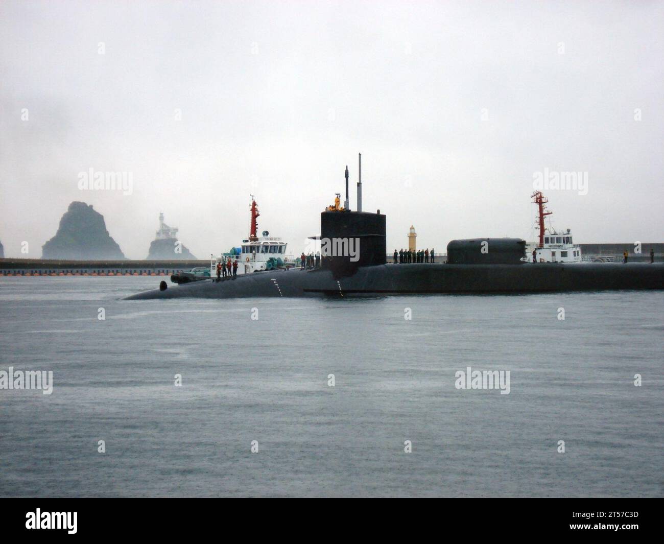 US Navy The guided-missile submarine USS Michigan (SSGN 727) passes the ...