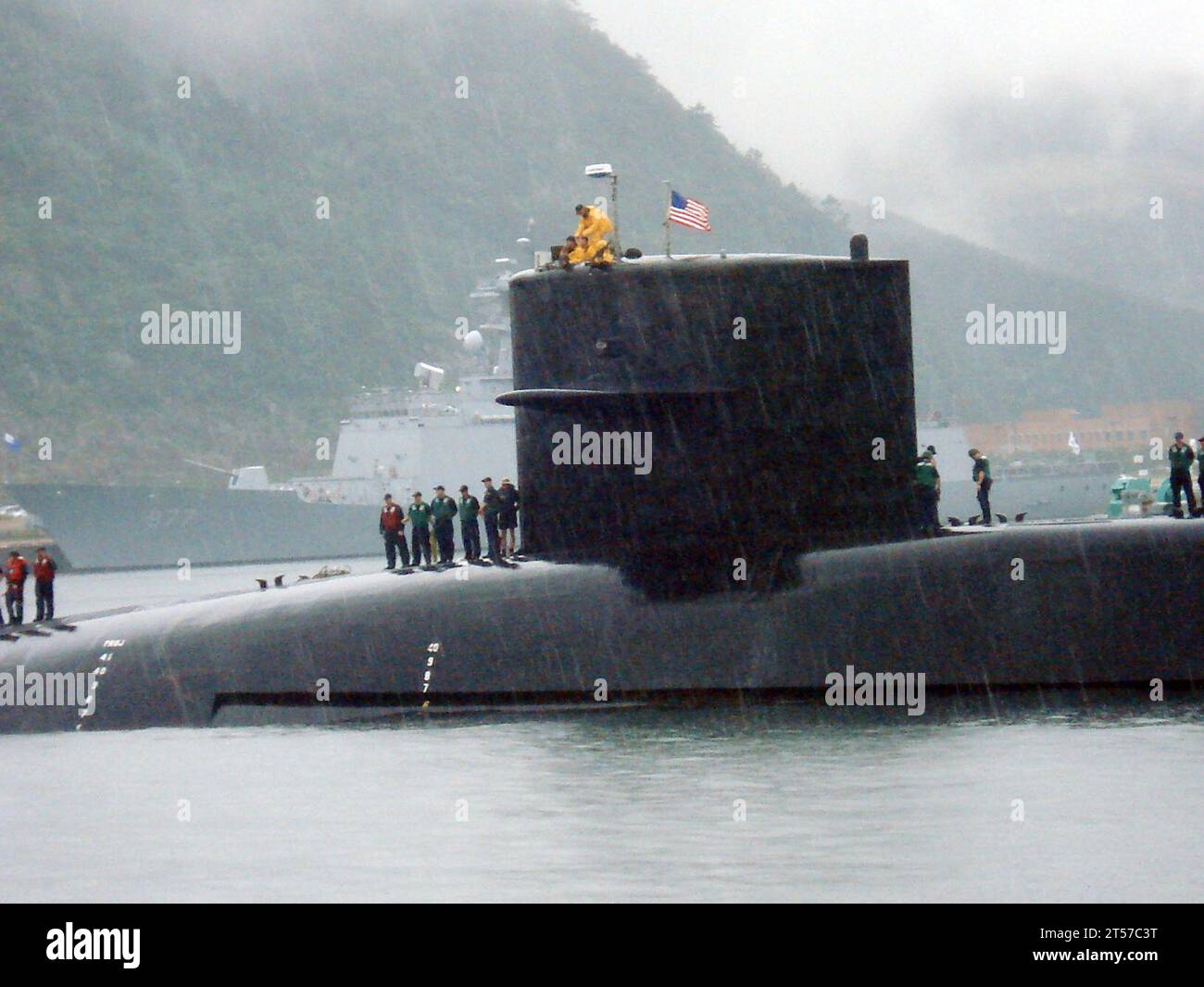 US Navy The guided-missile submarine USS Michigan (SSGN 727) passes the ...
