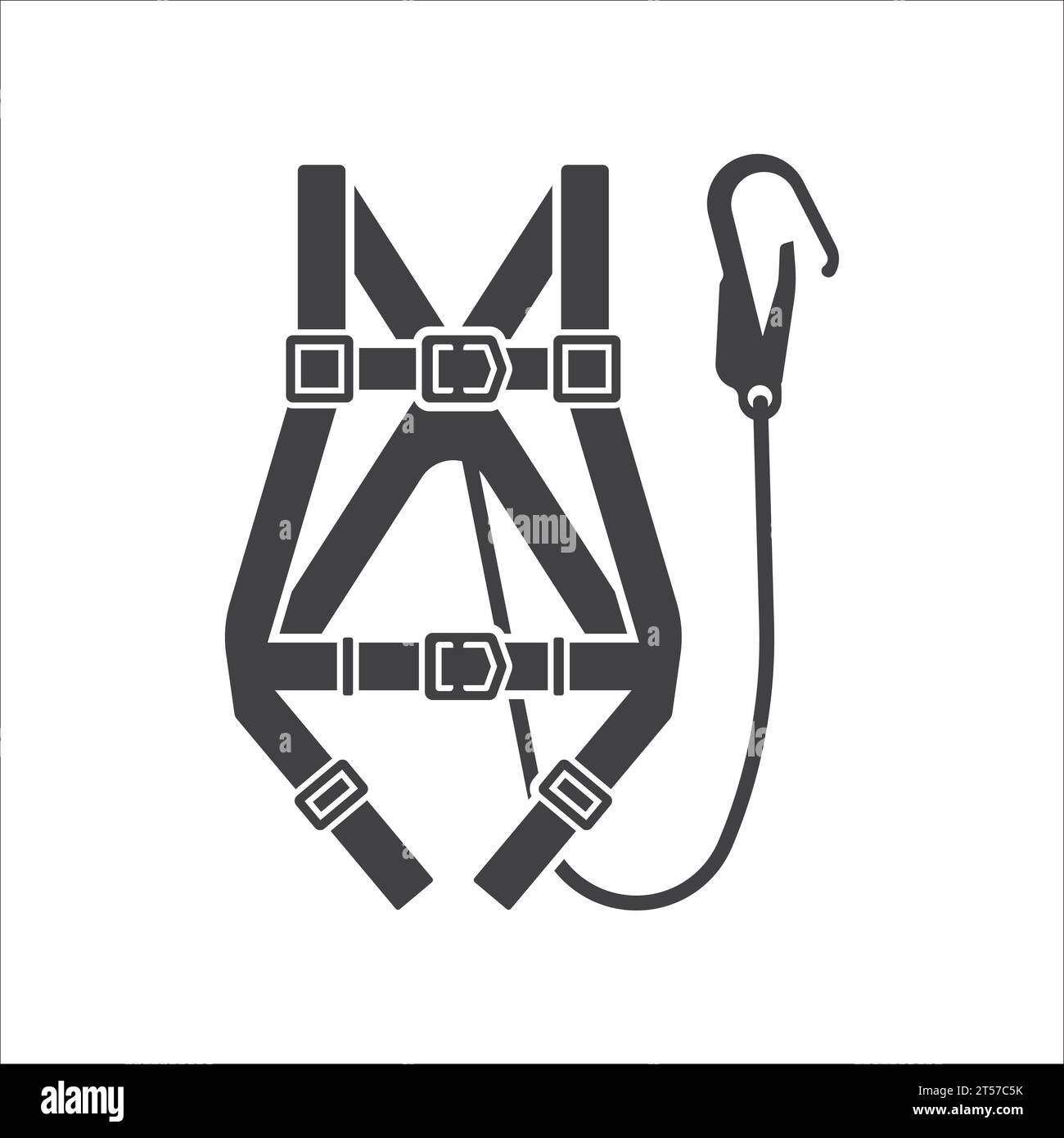 Full Body Harness Icon Royalty Free Vector Image Stock Vector Image And Art Alamy