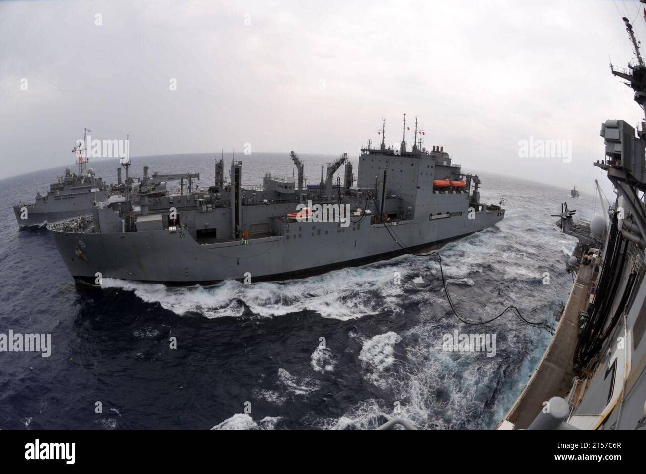 US Navy The Military Sealift Command dry cargo and ammunition ship USNS ...