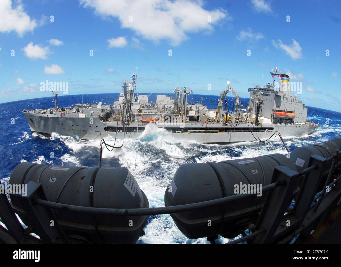 US Navy The Military Sealift Command fleet replenishment oiler USNS ...