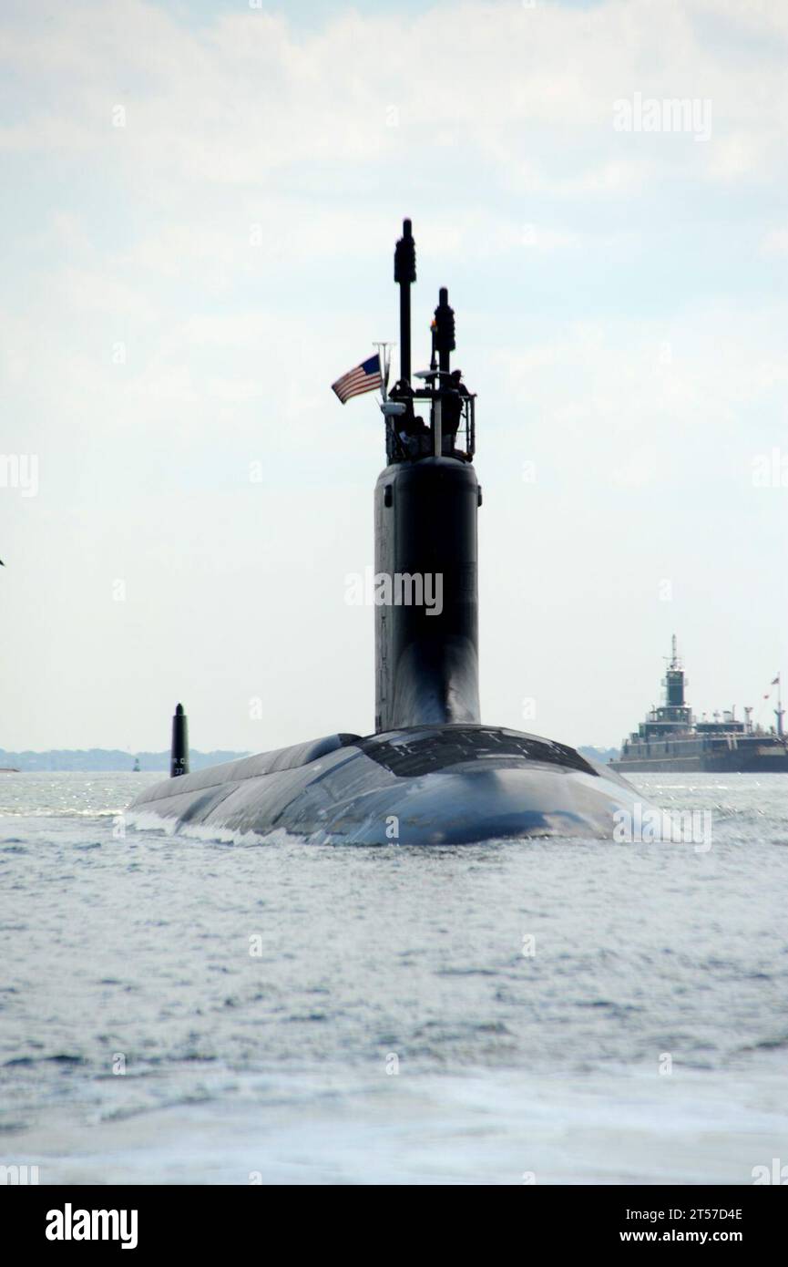 US Navy The Virginia-class attack submarine Pre-Commissioning Unit (PCU ...