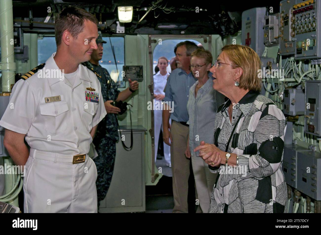 US Navy U.S. ambassador to Timor-Leste Judith Fergin, right, speaks ...