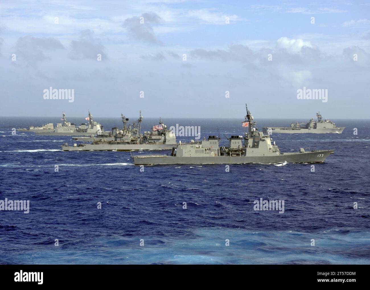 US Navy U.S. Navy and Japan Maritime Self-Defense Force ships transit ...
