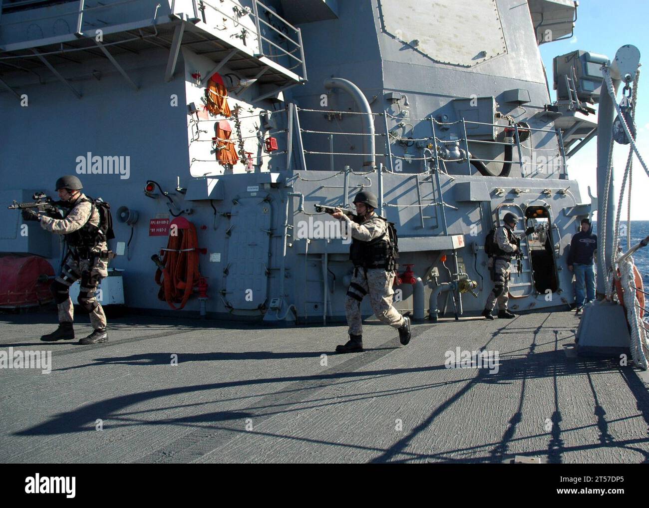 US Navy USS The Sullivans (DDG 68) visit, board, search and seizure ...