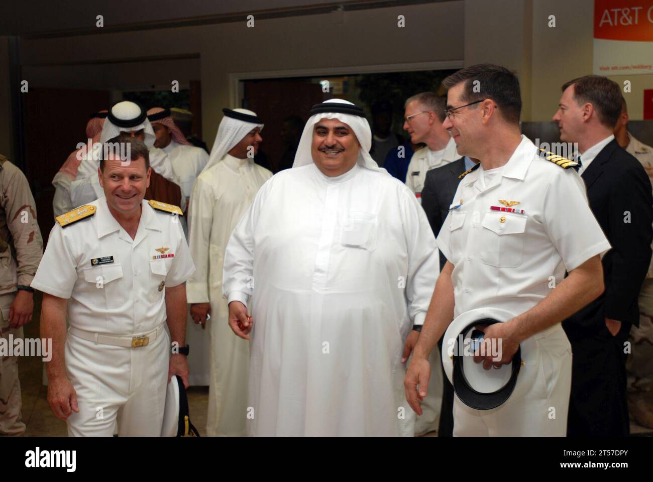 Us Navy Vice Adm Bill Gortney Commander Us Naval Forces Central Command Welcomes Bahrains 