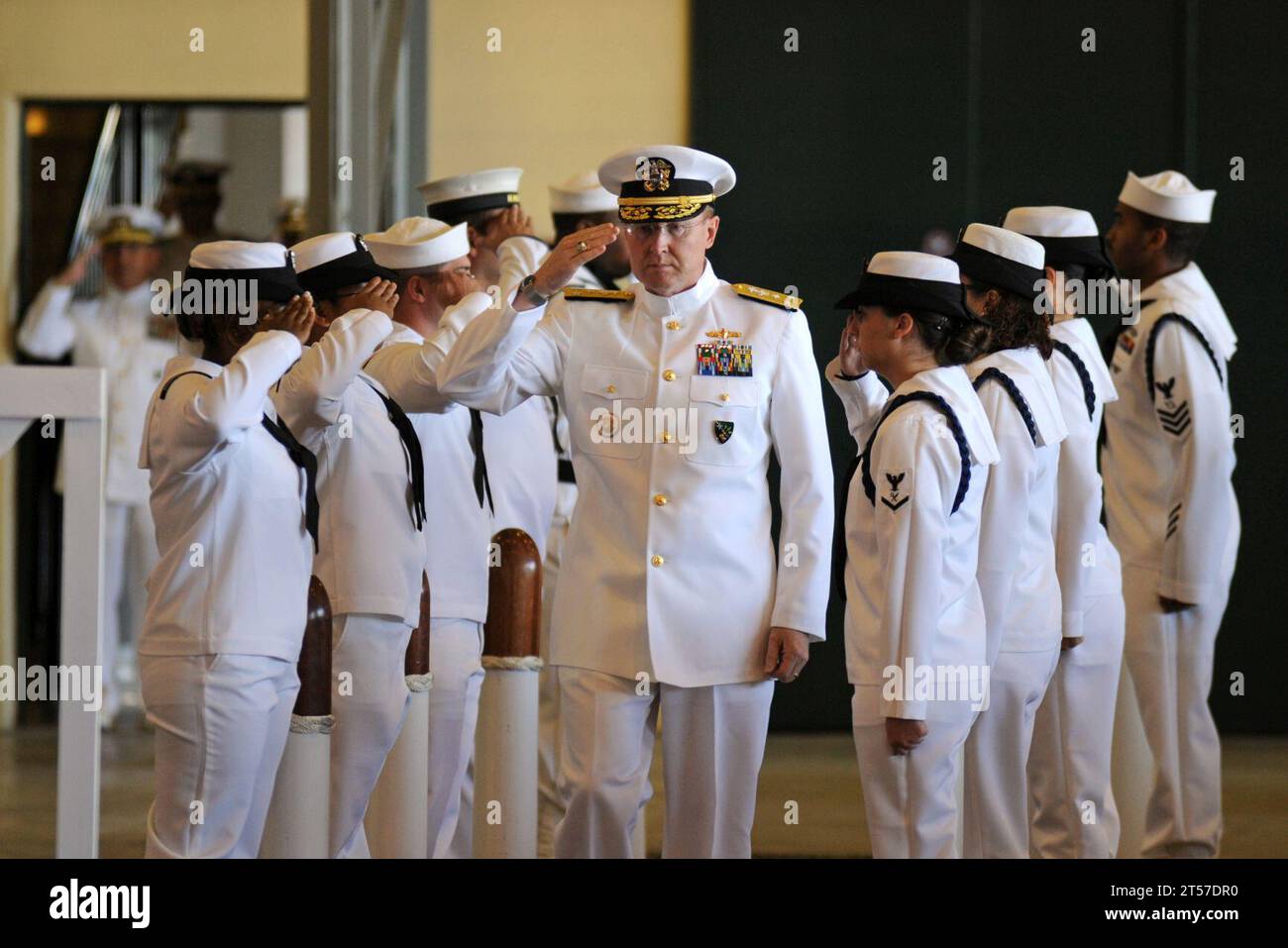 US Navy Vice Adm. Frank C. Pandolfe arrives at the U.S. 6th Fleet ...