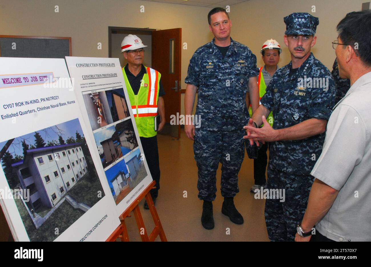 US Navy Vice Adm. Michael C. Vitale, commander of Navy Installations ...