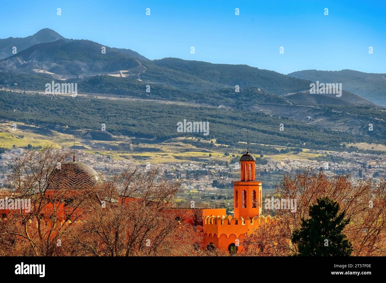 Architecture in Alhambra Palace and Fortress in Granada, Spain Stock ...