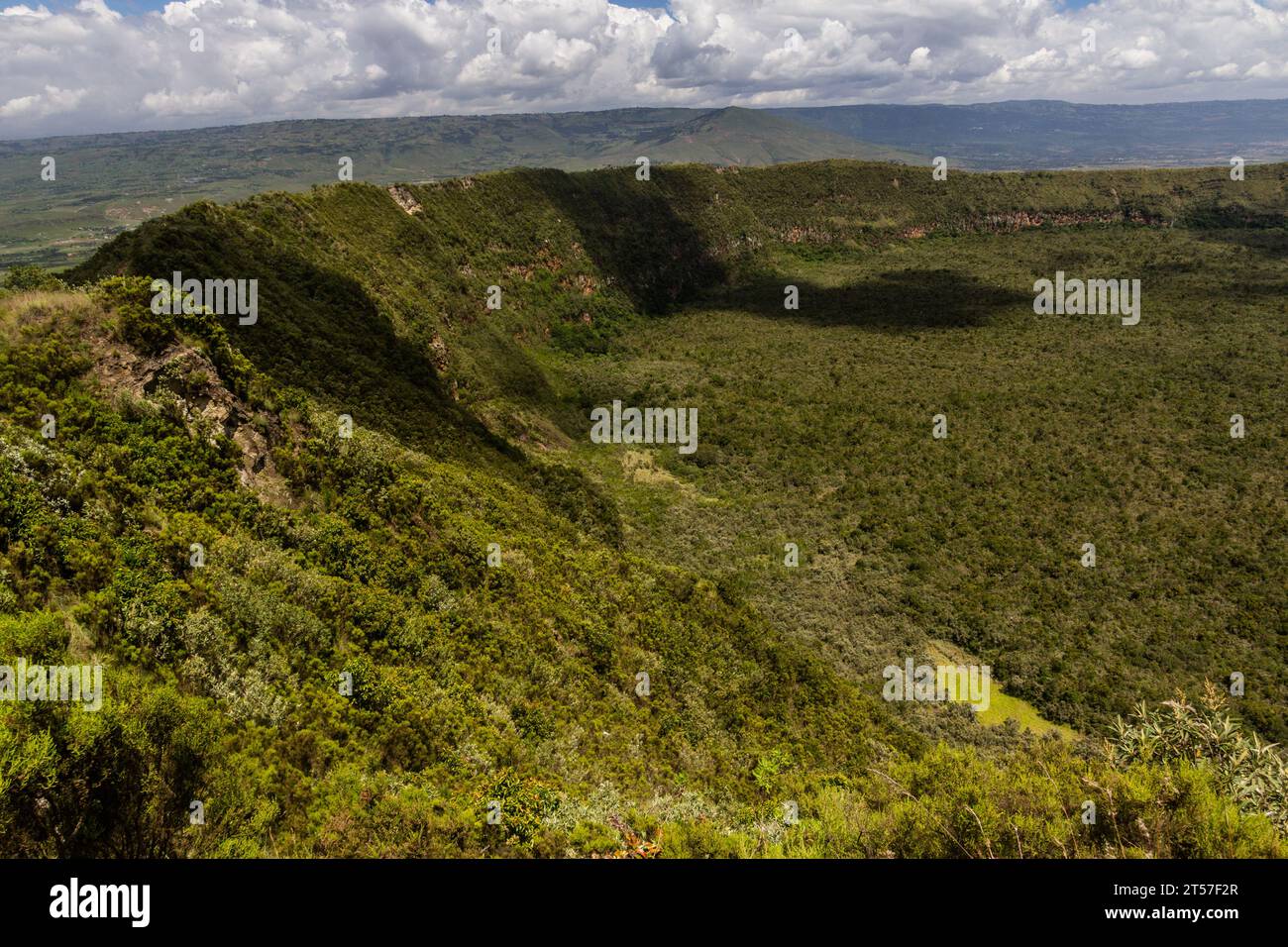 Crater of Longonot volcano, Kenya Stock Photo - Alamy