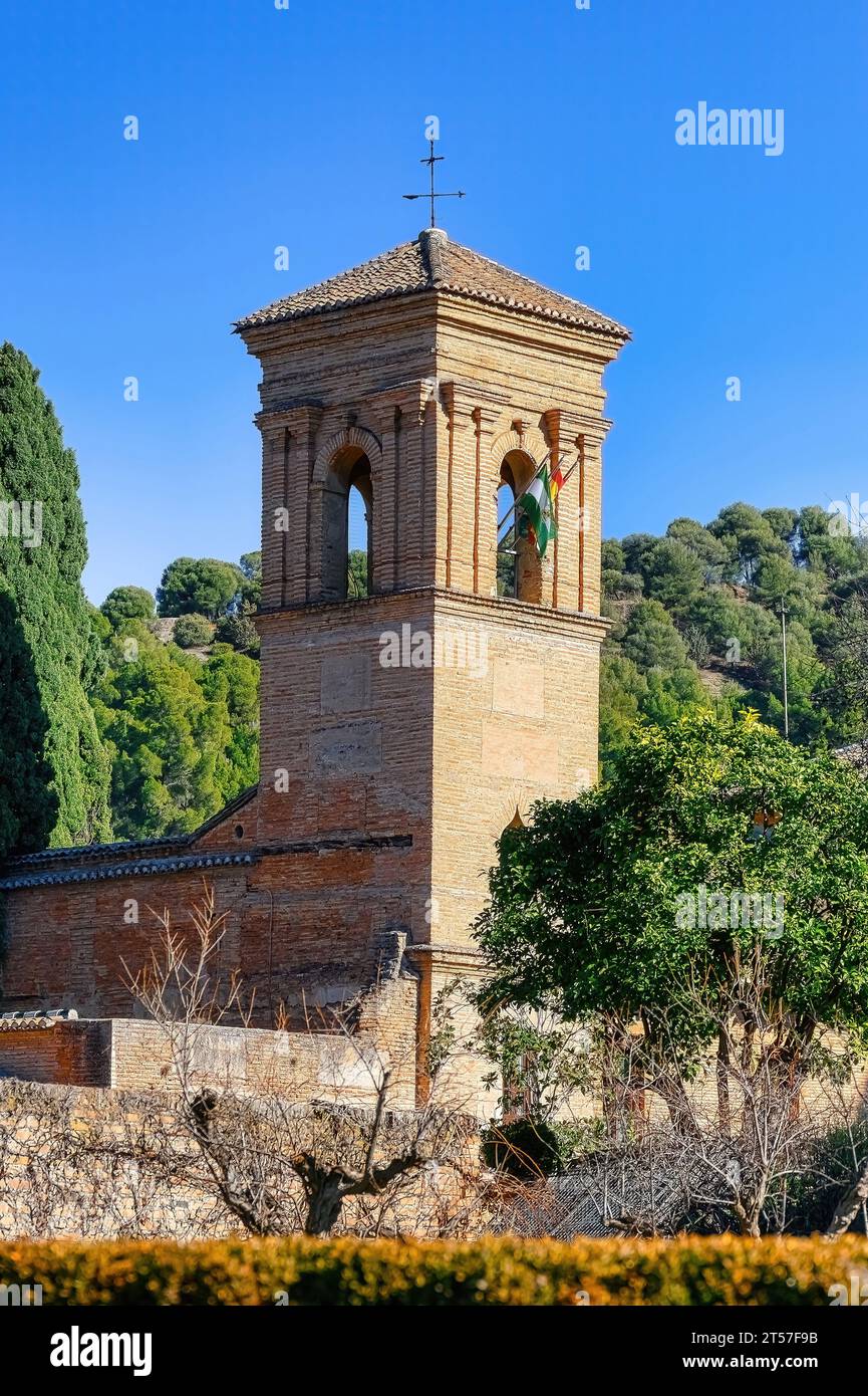 Architecture in Alhambra Palace and Fortress in Granada, Spain Stock ...