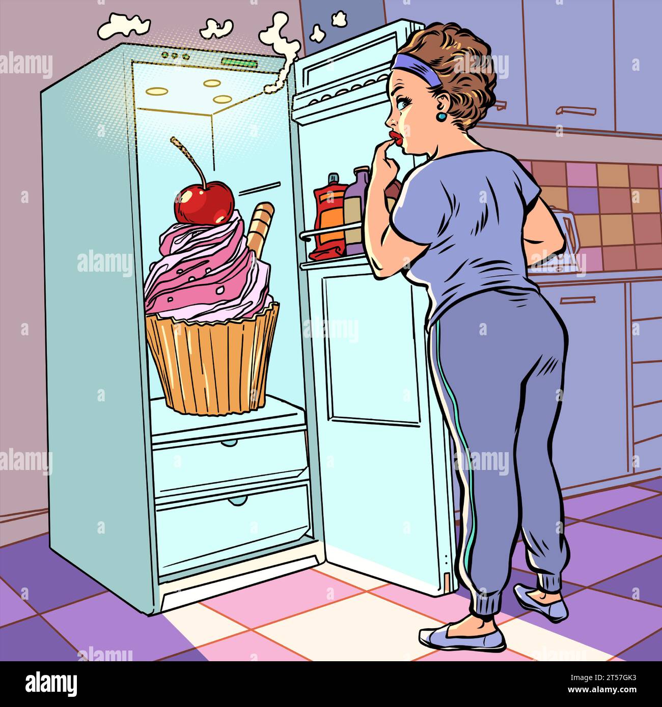 Reaching for cake Stock Vector Images - Alamy