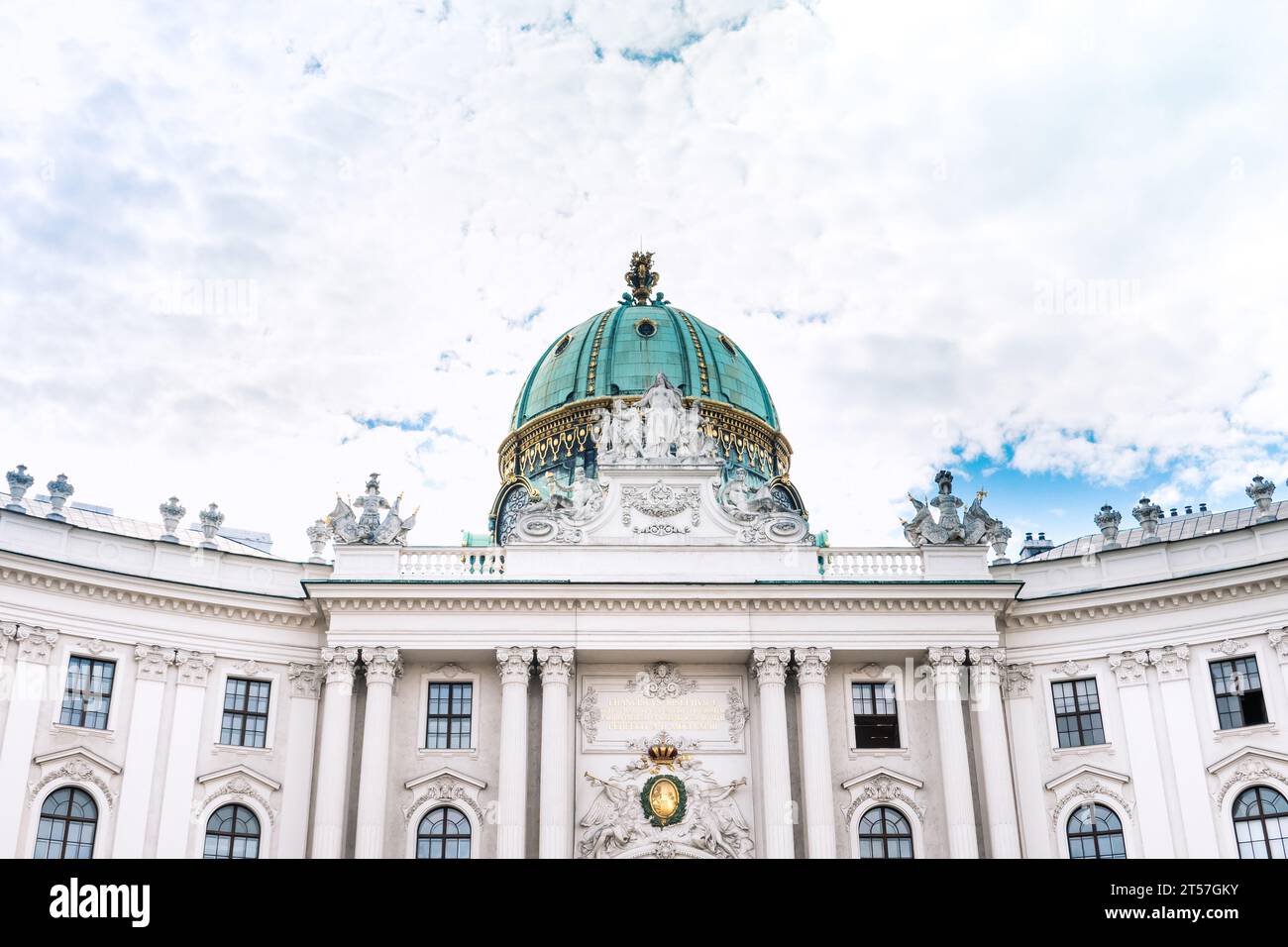Detailed view of the Hofburg imperial palace of the Habsburg dynasty ...