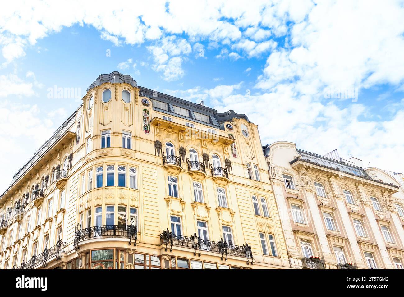 Beautiful city architecture of buildings in the centre of the Austrian ...