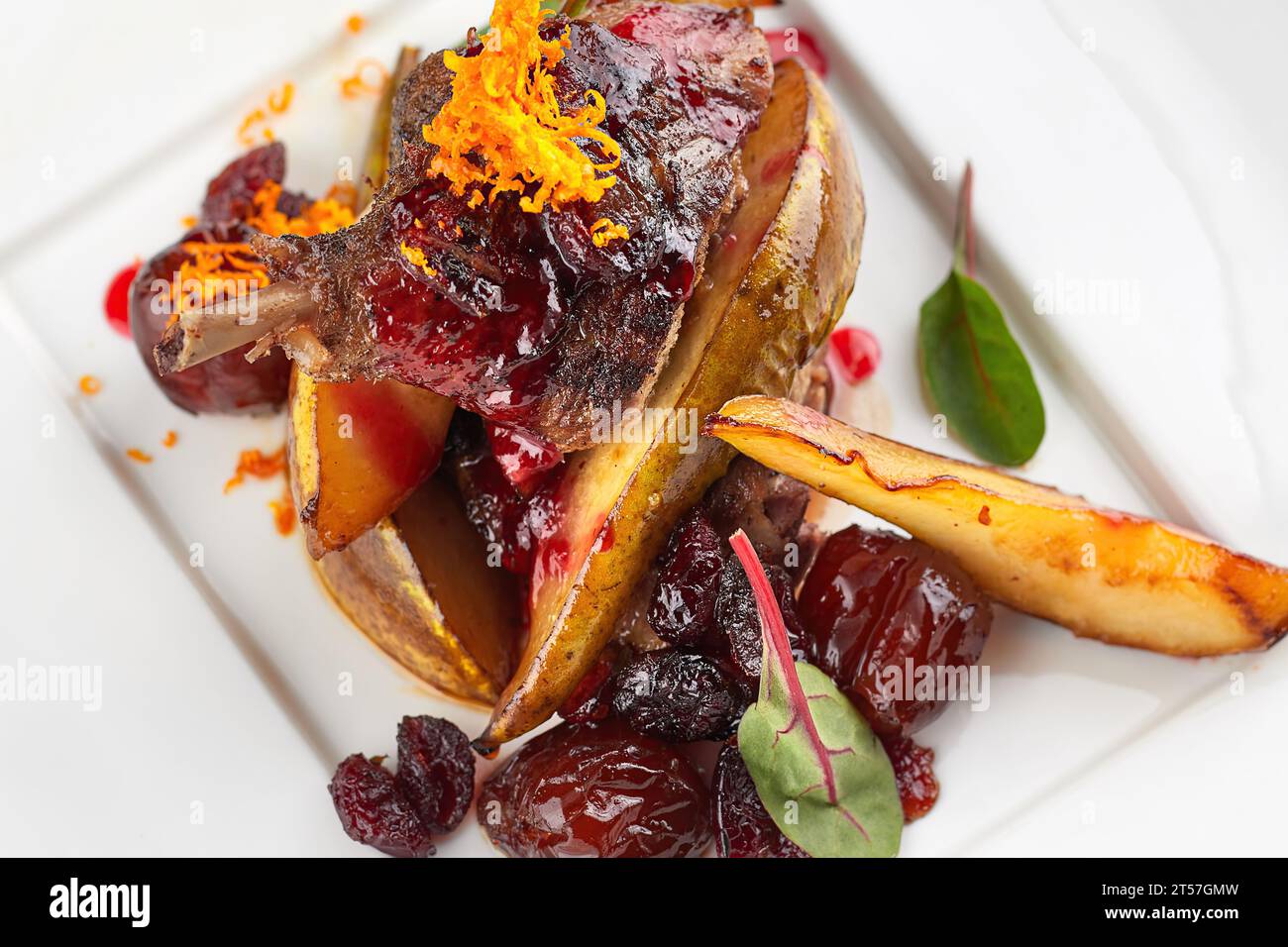 Roasted pear on white hi-res stock photography and images - Alamy
