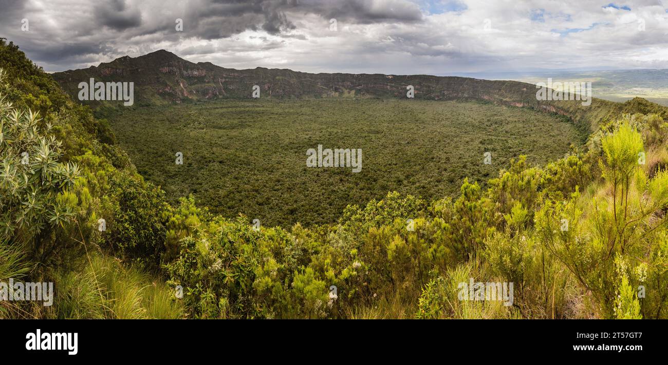 Crater of Longonot volcano, Kenya Stock Photo - Alamy