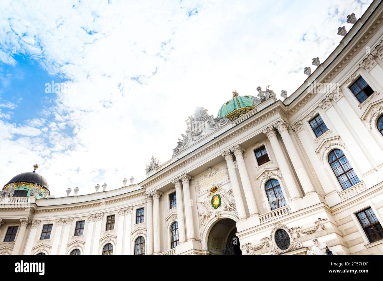 Detailed view of the Hofburg imperial palace of the Habsburg dynasty ...