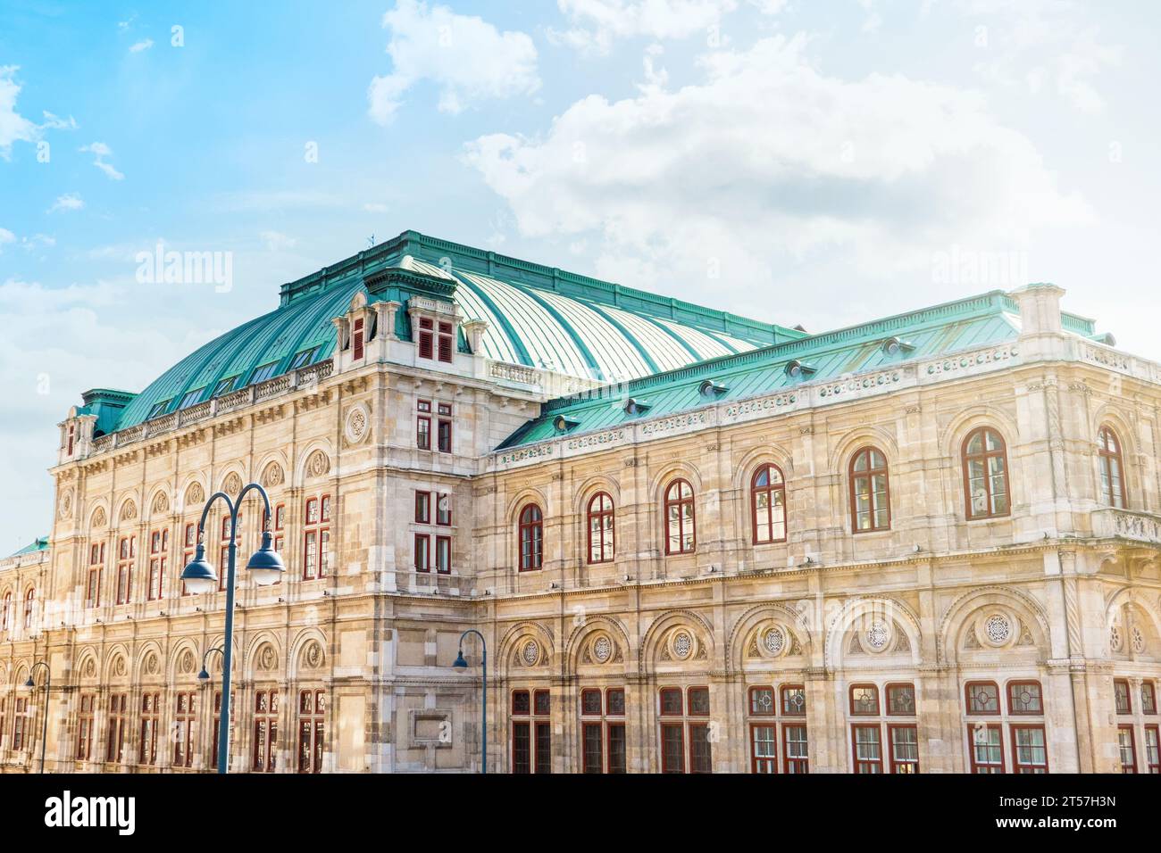 A detailed view of The Vienna State Opera House in Vienna, Austria ...