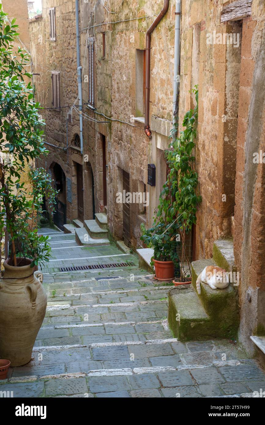 Pitigliano, historic town in Grosseto province, Tuscany, Italy Stock ...