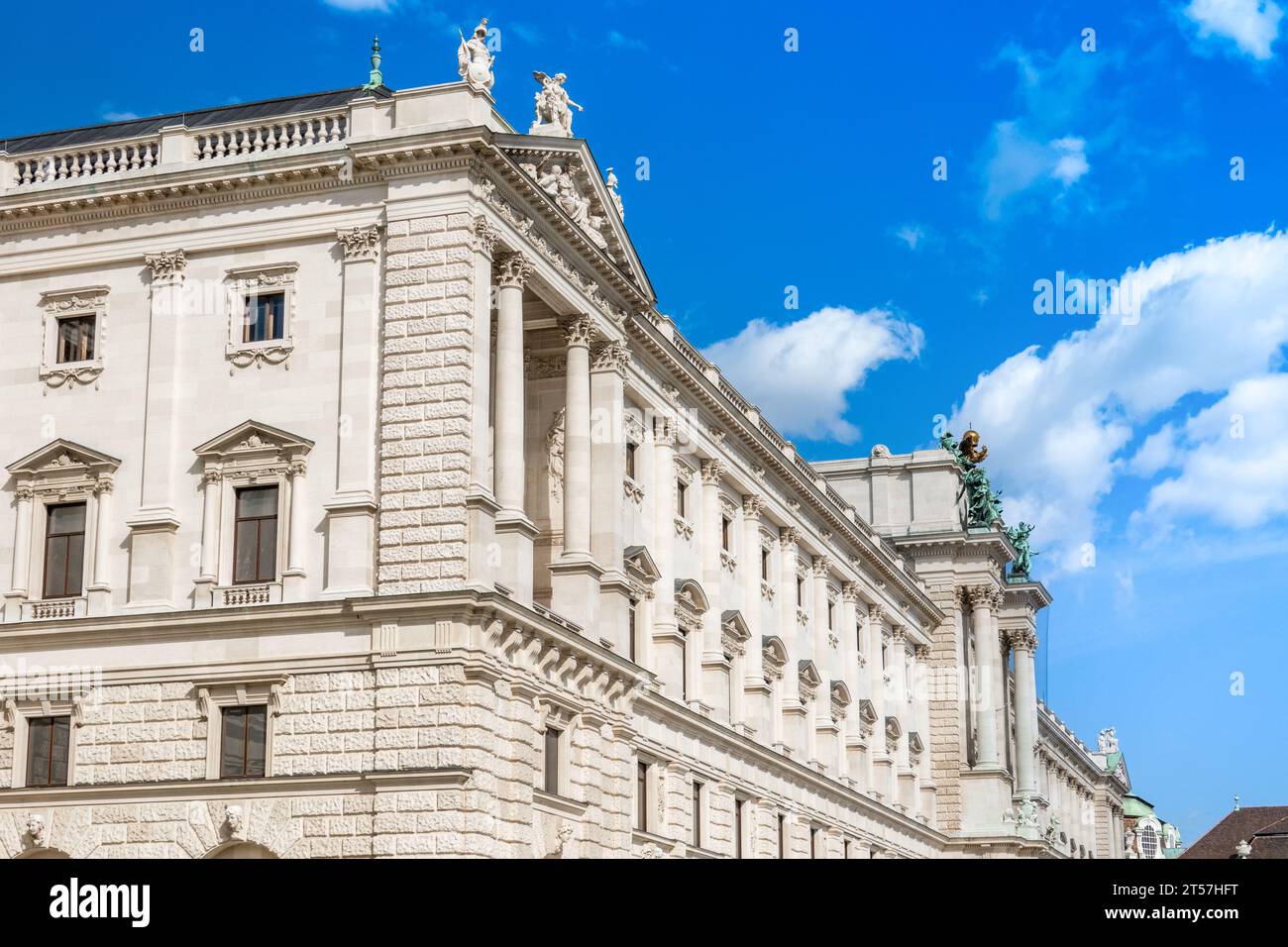 Detailed view of the Hofburg imperial palace of the Habsburg dynasty ...