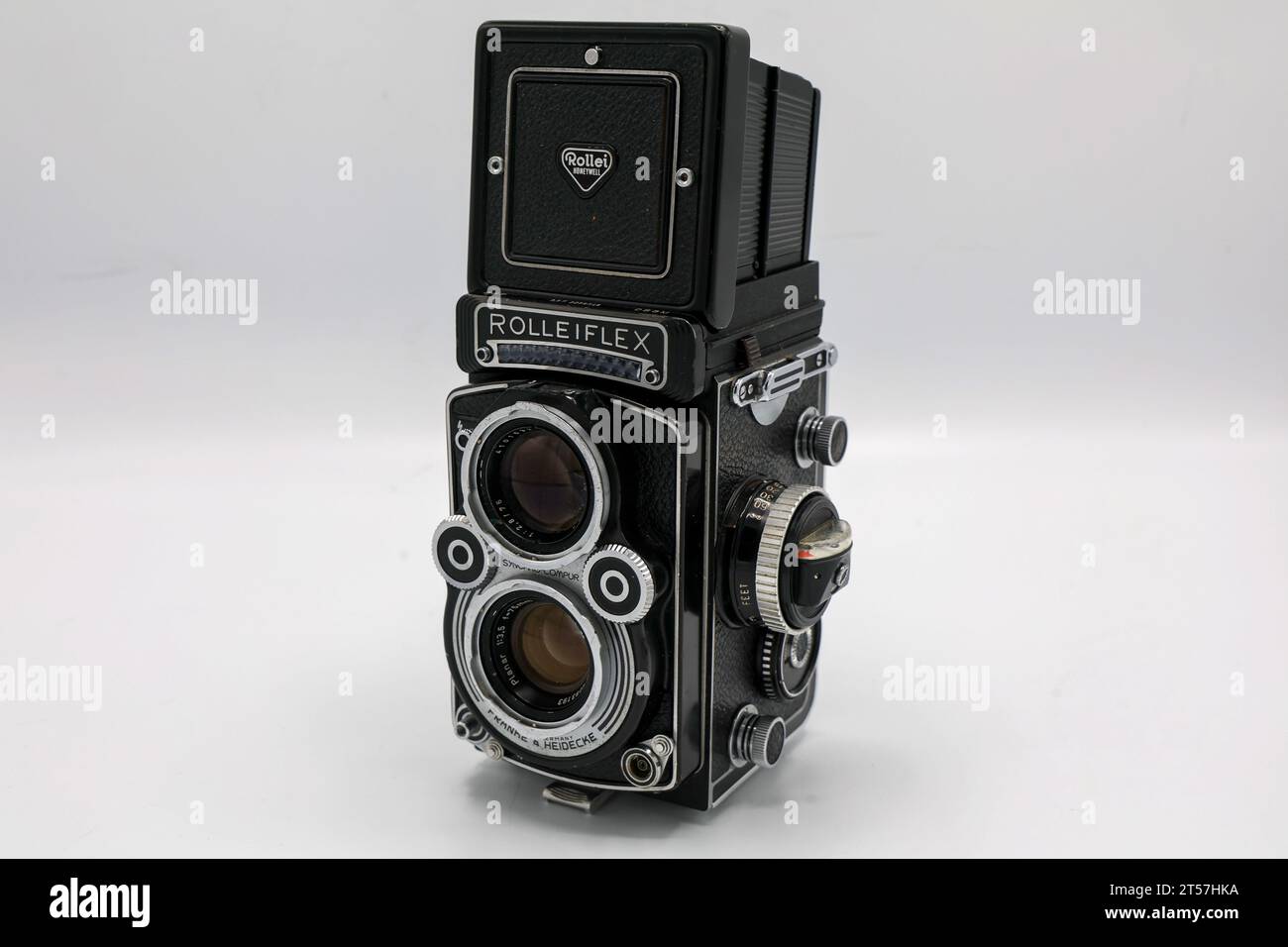 A 1960's Rolleiflex professional photography film camera used in the ...
