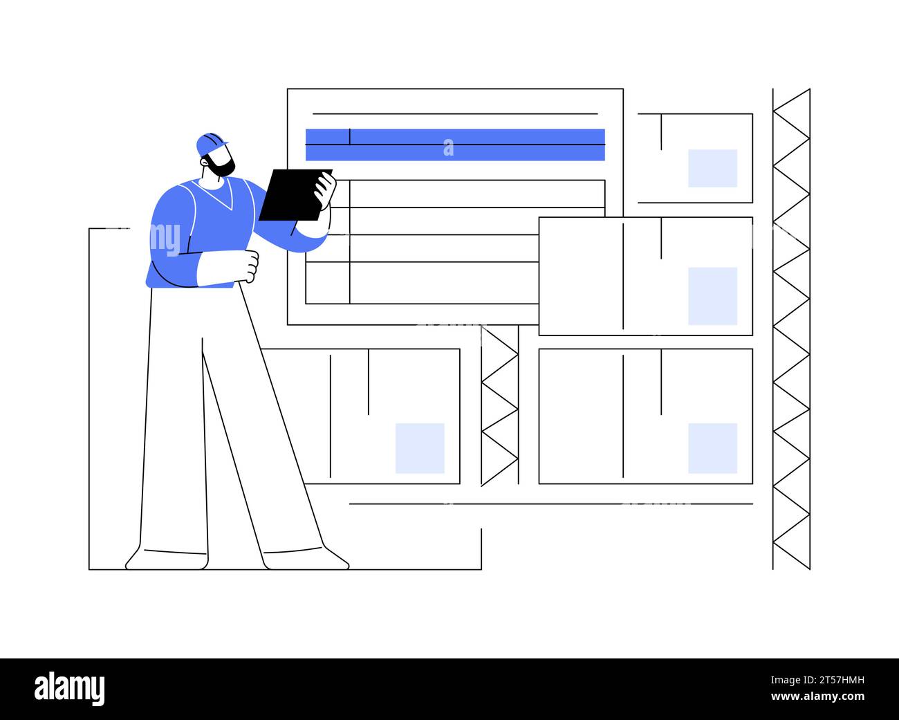 Inventory tracking isolated cartoon vector illustrations Stock Vector ...