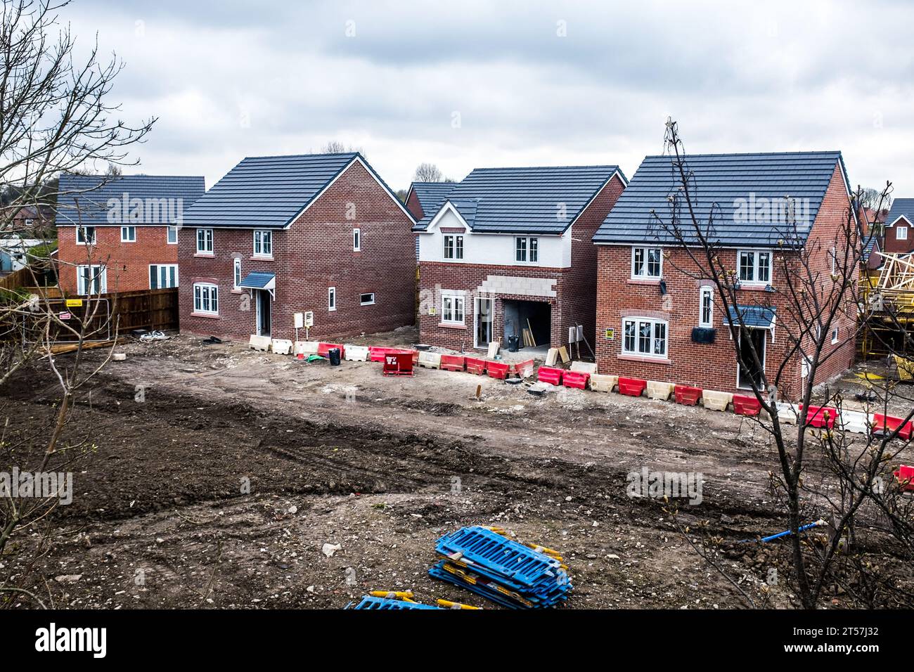 New house build nearing completion Stock Photo - Alamy