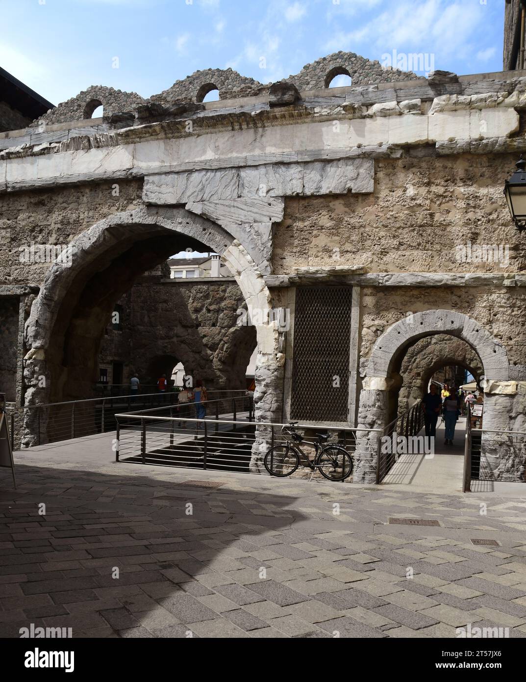 The Porta Pretoria is the eastern entrance gate to the Roman city of ...