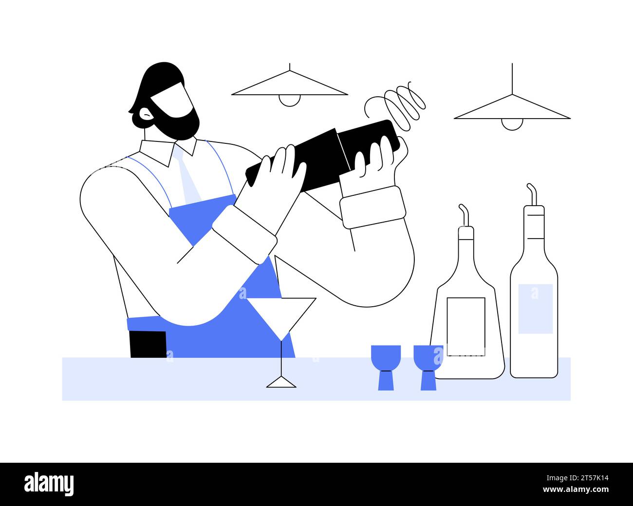 Shaking cocktail abstract concept vector illustration Stock Vector ...