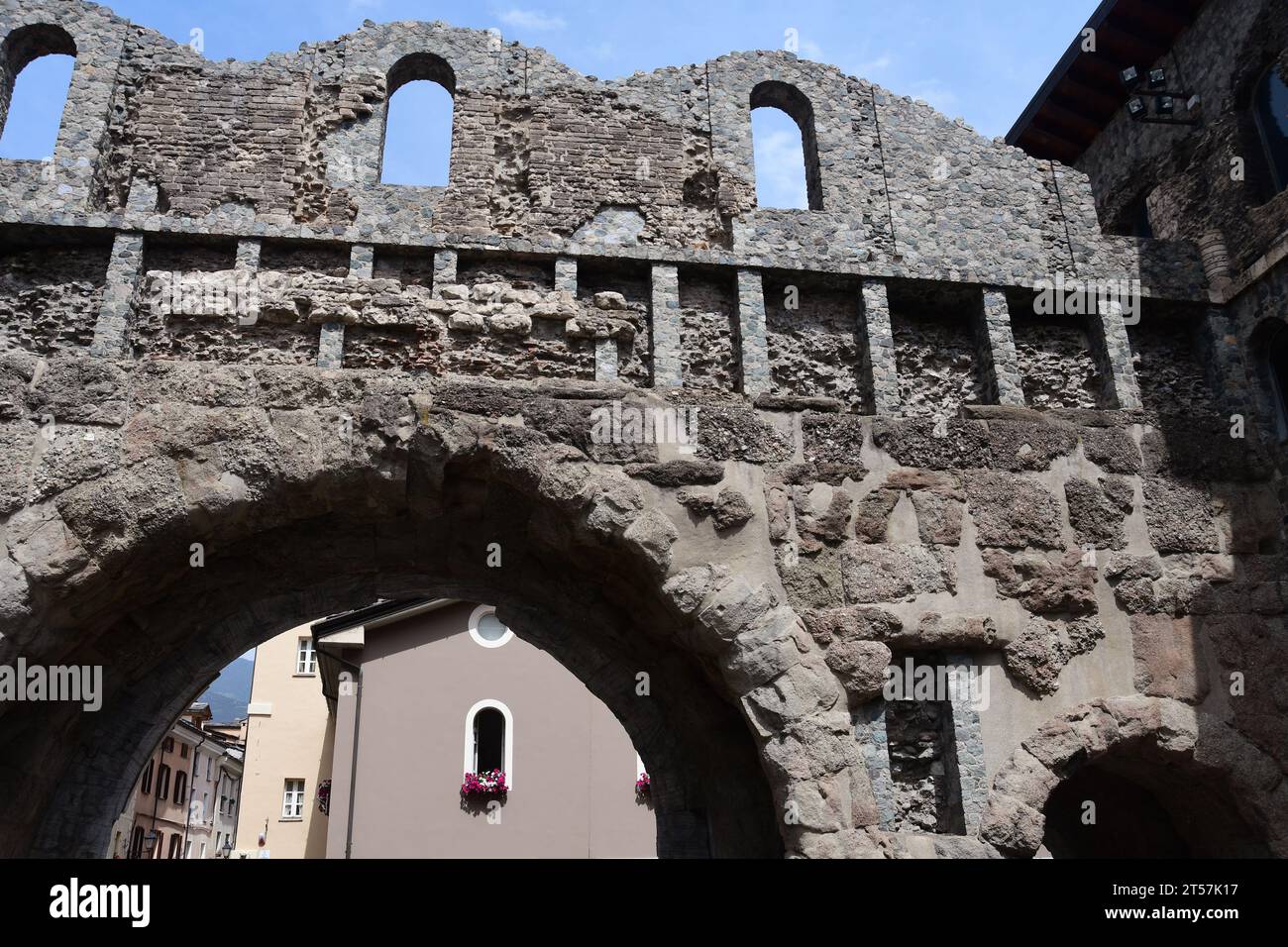 The Porta Pretoria is the eastern entrance gate to the Roman city of ...