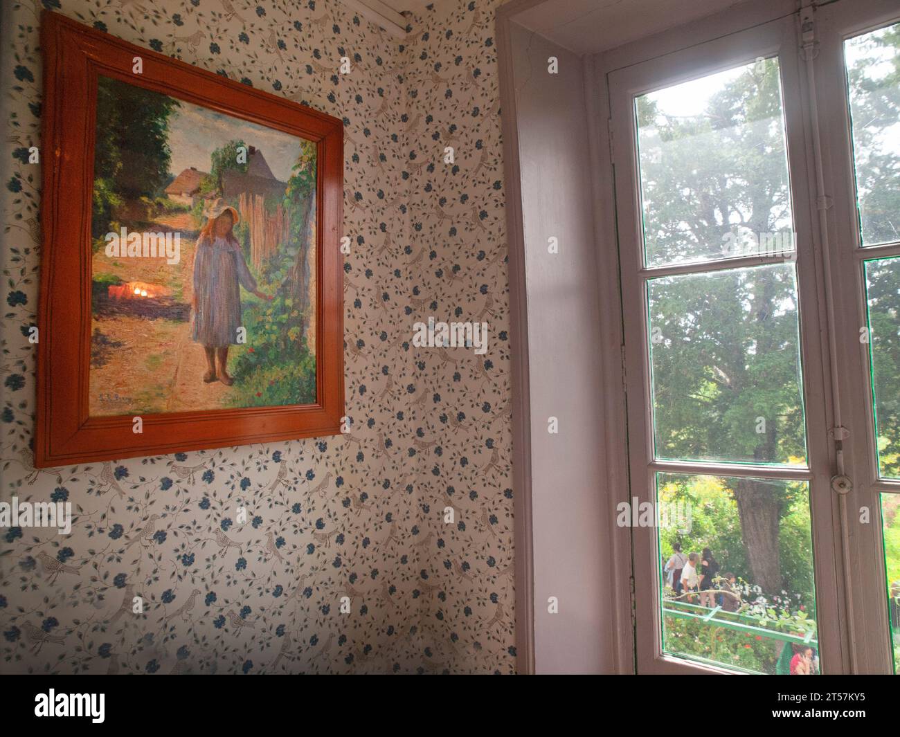 The interior of the home of Claude Monet at Giverny, France Stock Photo ...