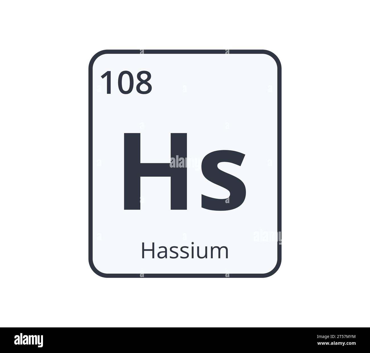 Hassium Chemical Symbol Stock Vector Image & Art - Alamy