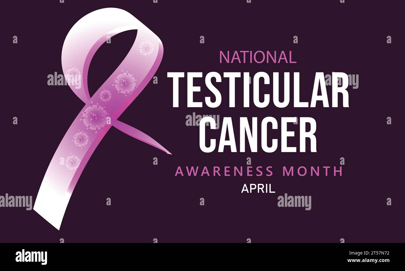 April Is National Testicular Cancer Awareness Vector Image Stock Vector