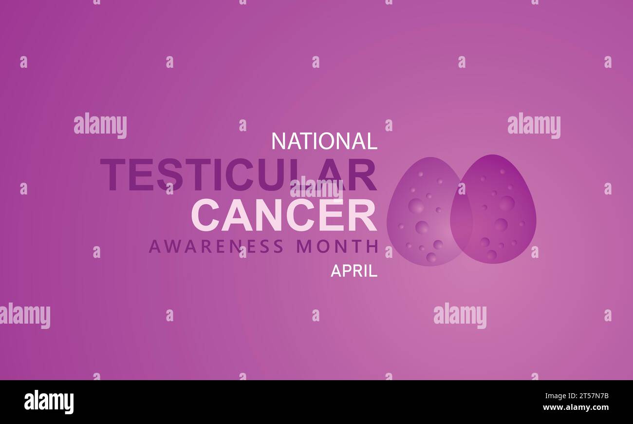 April Is National Testicular Cancer Awareness Vector Image Stock Vector