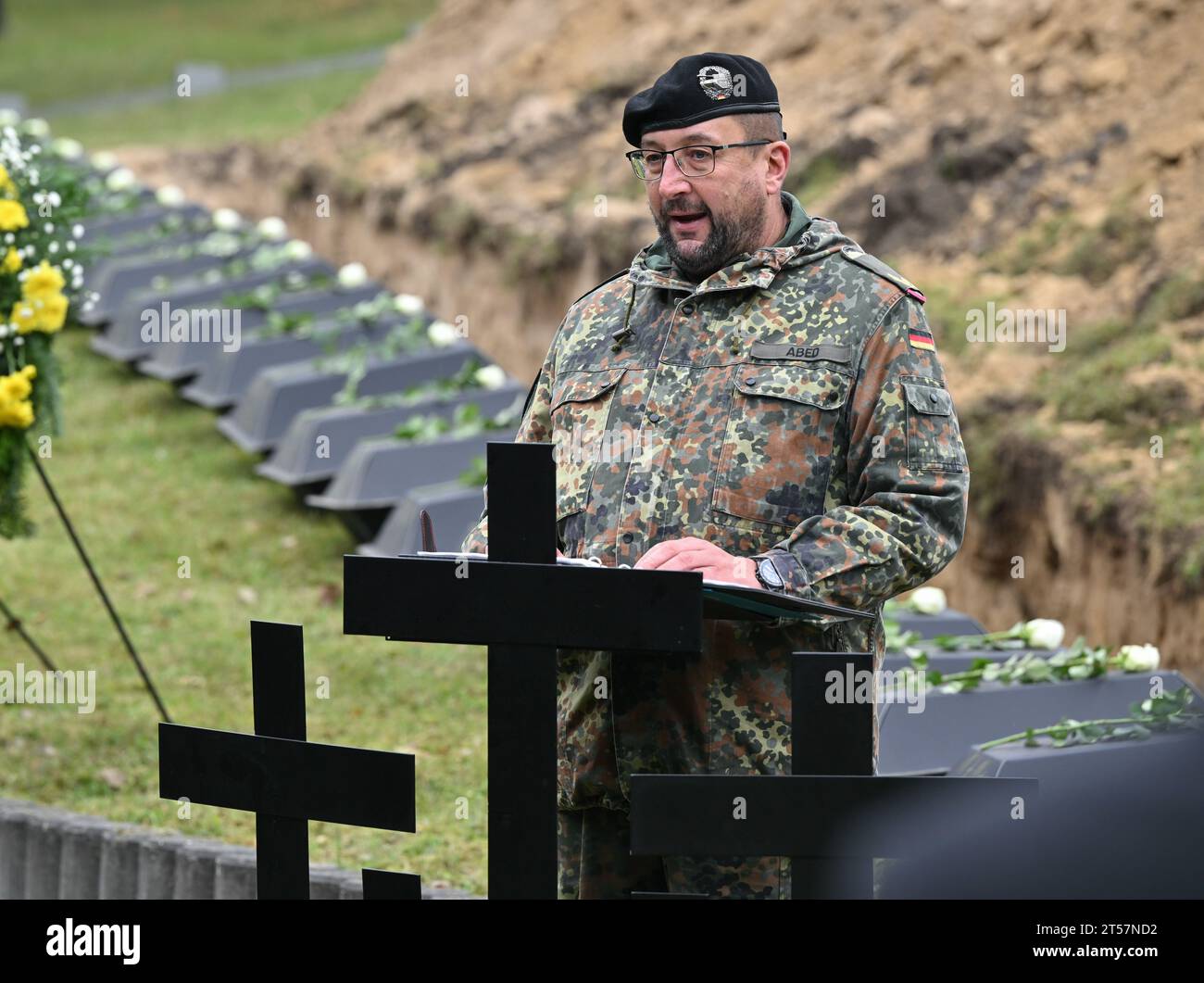 19 October 2023, Brandenburg, Lietzen: André Abed, Brigadier General of ...