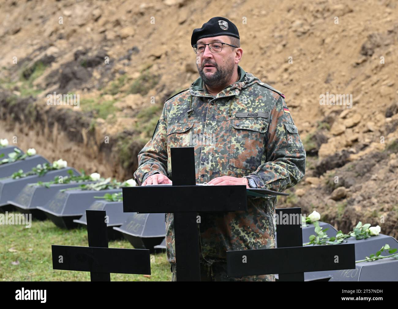 19 October 2023, Brandenburg, Lietzen: André Abed, Brigadier General of ...