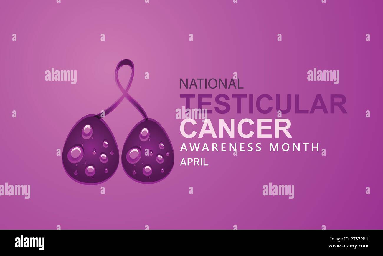 April Is National Testicular Cancer Awareness Vector Image Stock Vector