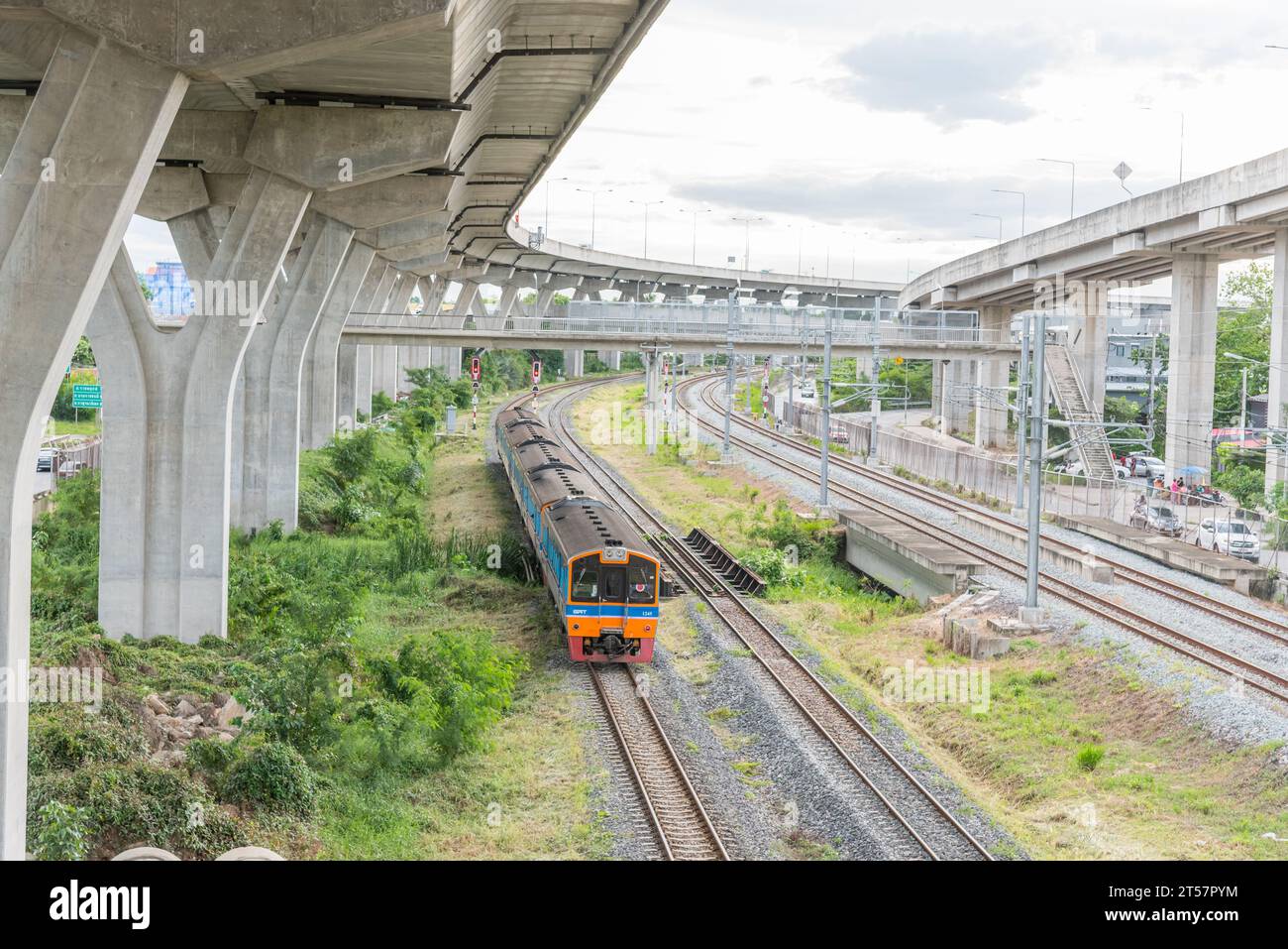 Bangkok,Thailand - 4 Sep, 2023: SRT Red Lines - The Red Line Mass Transit System Project and old ...