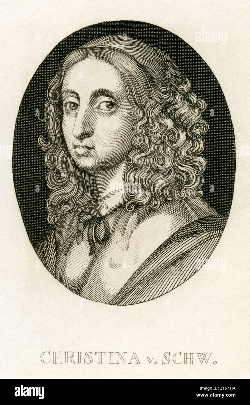 Europa, Schweden, Christina, Königin von Schweden , Kupferstich bei ...