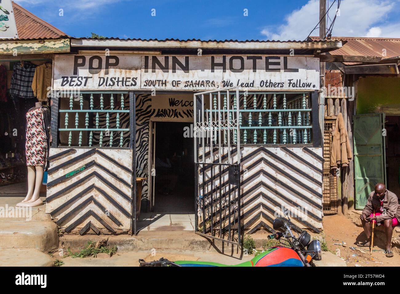 MARALAL, KENYA - FEBRUARY 13, 2020: Pop Inn Hotel restaurant in Maralal ...