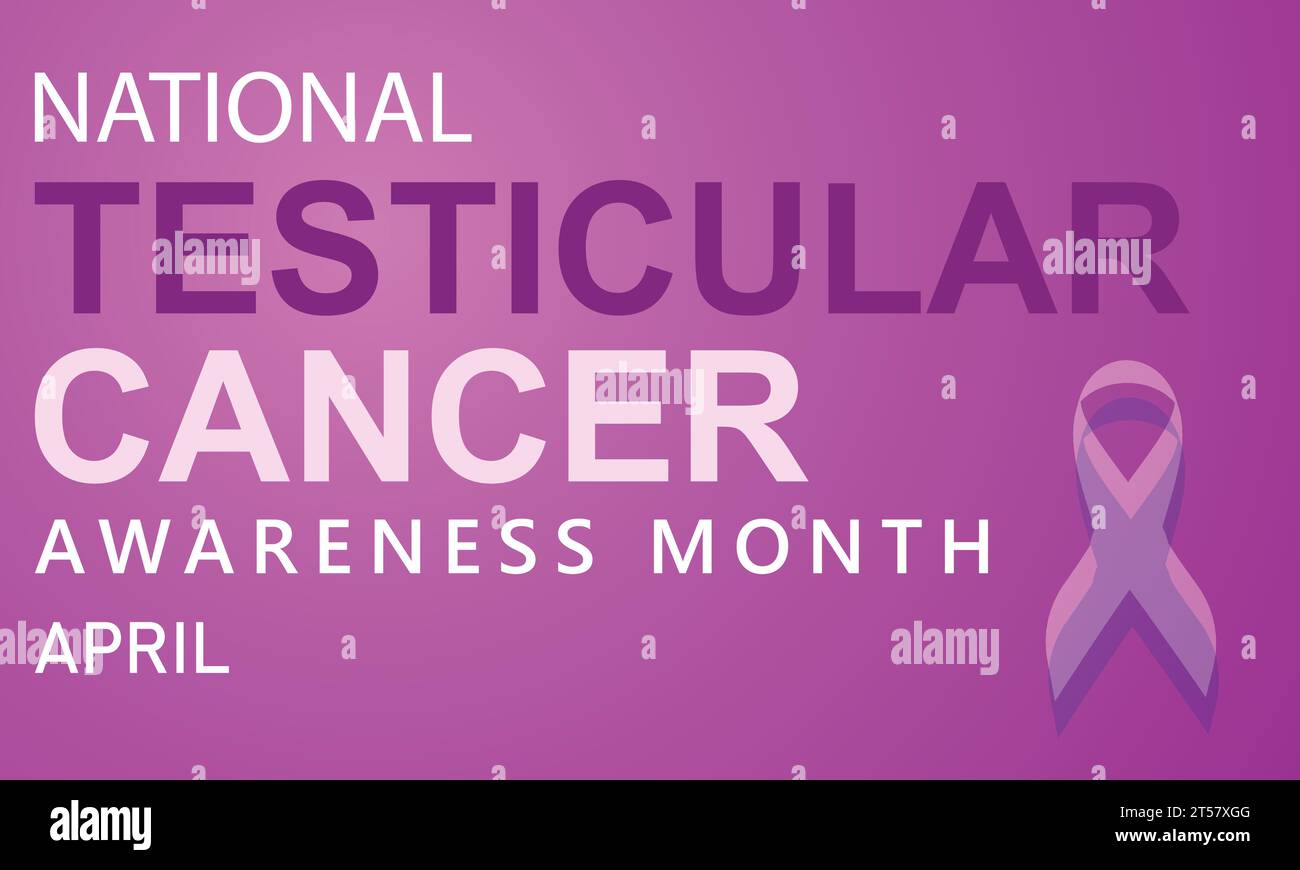 April Is National Testicular Cancer Awareness Vector Image Stock Vector