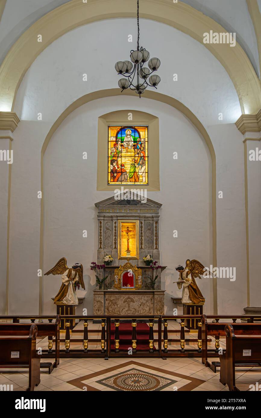 Guatemala, La Antigua - July 20, 2023: San Jose Cathedral: Chapel with ...