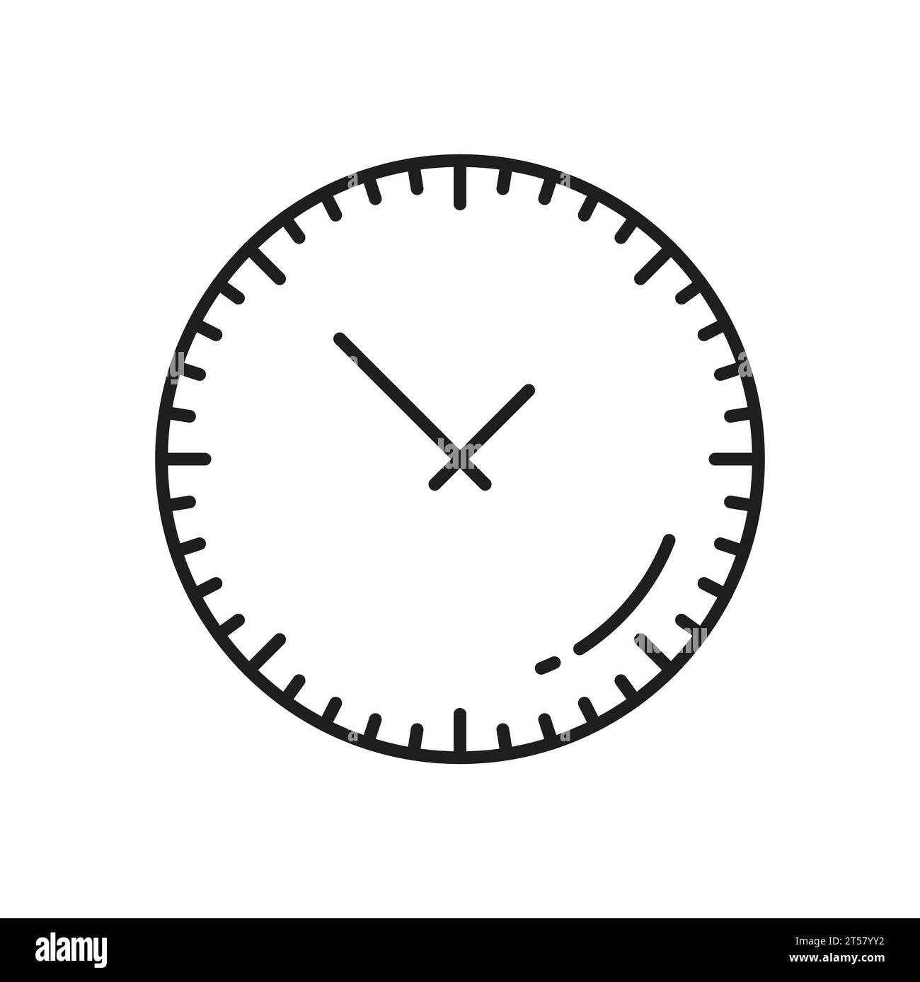 Antique wall watch, time sign, timepiece outline icon. Vector clock ...