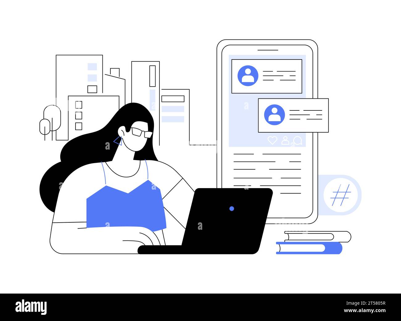 Blogging isolated cartoon vector illustrations Stock Vector Image & Art ...