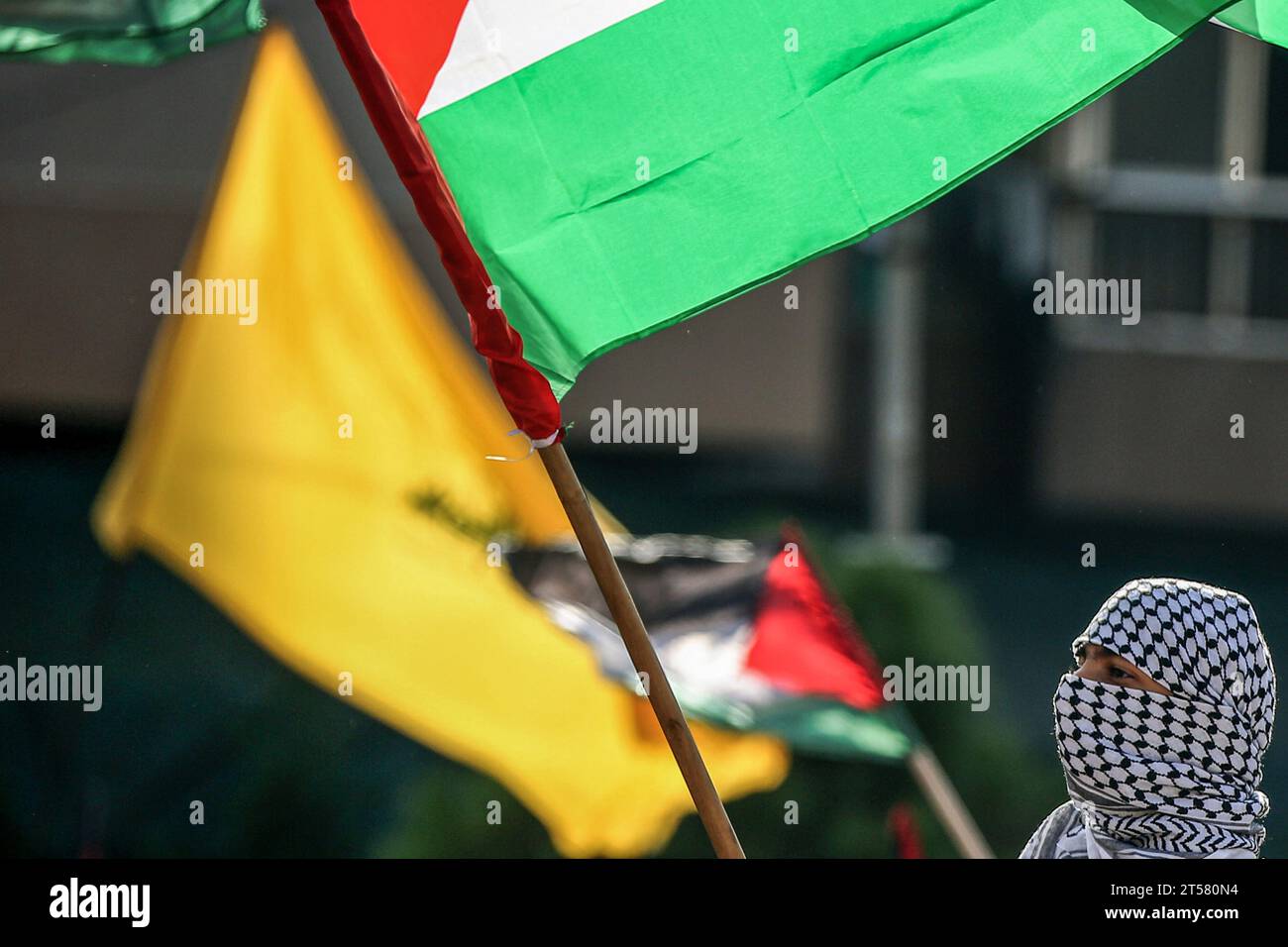 Beirut, Lebanon. 03rd Nov, 2023. A Pro-Iranian Hezbollah youth ...