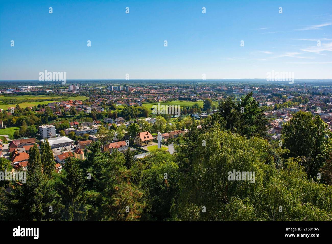 A view of the rural summer landscape near Karlovac in Central Croatia ...