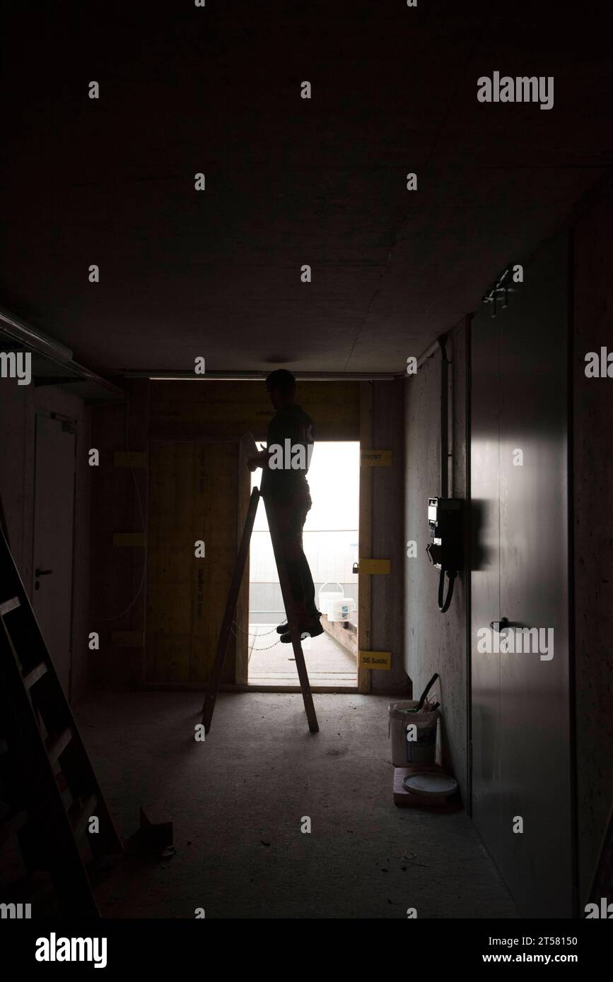 A Ladder For Climbing Up When People Working At Height A Ladder For ...